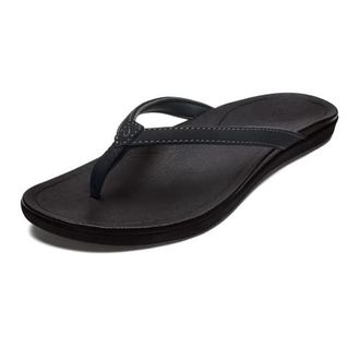 Olukai Olukai Womens Hoopio Sandals, Onyx/Onyx, 8