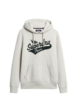 Superdry Sweat &agrave; capuche Flyers pour homme avec inscription gris glacier chin&eacute; XL