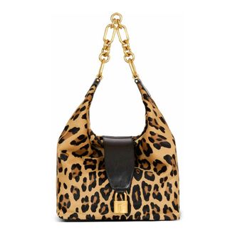 Balmain Femme, Sacs, Multicolore, Taille: ONE Size Sac Sync Hobo en cuir imprim&eacute; motif l&eacute;opard