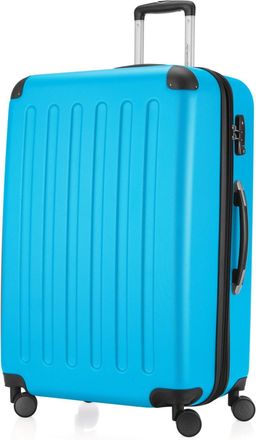 HAUPTSTADTKOFFER Spree - Hartschalen-Koffer Koffer Trolley Rollkoffer Reisekoffer Erweiterbar, 4 Rollen, TSA, 75 cm, 119 Liter, Cyanblau