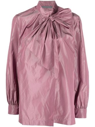 Alberta Ferretti blouse &agrave; d&eacute;tail de noeud - Rose