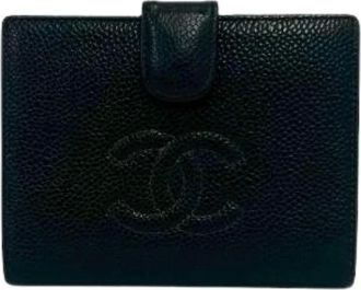 Chanel Portefeuille Pre-owned en cuir Coco Mark - Femme - Pre-owned - Noir - Taille: ONE Size