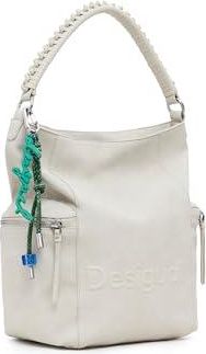 Desigual sac à dos de loisirs Arica Half Logo Backpack Big Piedra écru