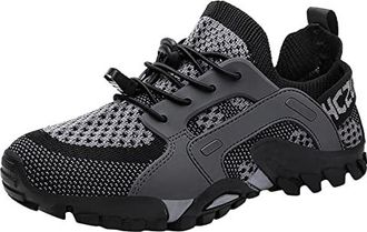 Generic Baskets dété pour homme en maille respirante, confortable, antidérapante, séchage rapide, gris, 8.5 UK 3X-Narrow