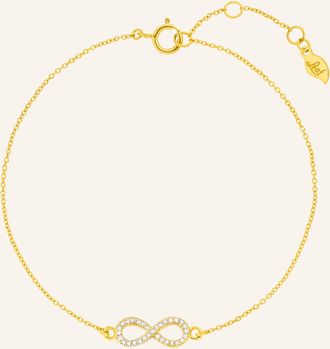 Leaf Armband Infinity Aus 18 Karat Gelbgold Mit Diamanten gold
