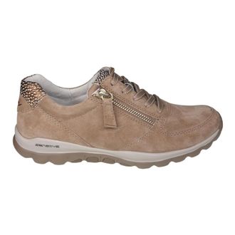 Gabor Damen Rollender Gehender Sneaker - Beige - - Shoes - Damen - Beige - 42 1/2 EU