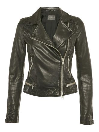AllSaints Gesteppte Bikerjacke - Schwarz