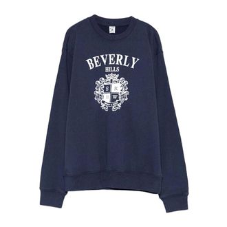 Sporty & Rich Homme, Sweatshirts et sweats &agrave; capuche, Bleu, Taille: L Sweat B. Hills