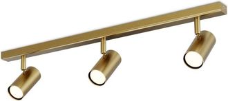 Sulion Plafonnier avec trois spots dor&eacute;s