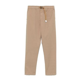 White Sand Beige Baumwollhose mit G&uuml;rtel - - Trousers - Herren - Beige - L