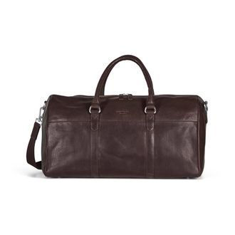 Howard London Dunkelbraune Leder-Wochenendtasche - - Bags - Herren - Braun - ONE SIZE