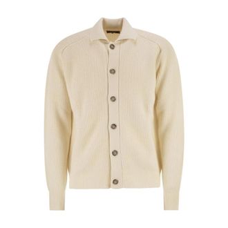 PESERICO Englische Rippstrick-Wollstrickjacke - - Knitwear - Herren - Beige - XL