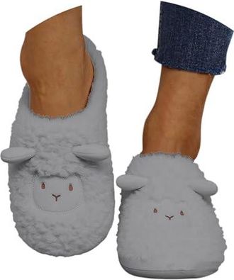 Generic Chaussons dhiver pour femmes confort douillet int&eacute;rieur semelle r&eacute;sistante pantoufles maison loisirs d&eacute;tente chaude polaire (b-Grey, 40-41)