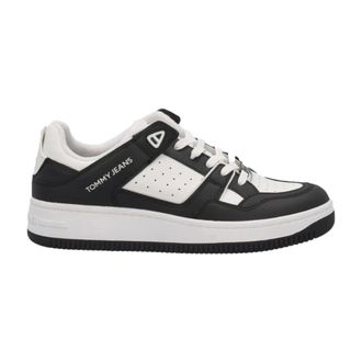 Tommy Hilfiger Homme, Chaussures, Noir, Taille: 45 EU Baskets R&eacute;tro en Cuir