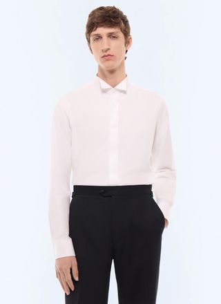 Fursac Chemise col cass&eacute; en twill de coton - Taille 37 - Homme