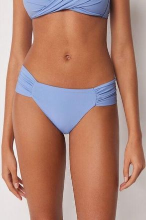 Calzedonia Brazilian-bikinihose Mit Drapierung Premium Fit Blau