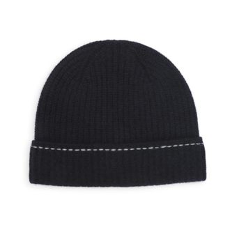 Kiton Homme, Accessoires, Bleu, Taille: ONE Size Bonnet en maille c&ocirc;tel&eacute;e