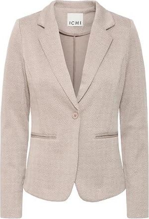 Ichi Ihkate Jacquard Bl4 Blazer daffaires d&eacute;contract&eacute;, 204261_Fungi/Almond Milk Herringbone, M Femmes