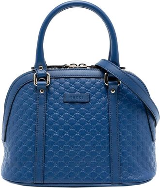 Gucci Hobo Bags - Mini Microguccissima Dome Satchel - Gr. unisize - in Blau - f&uuml;r Damen