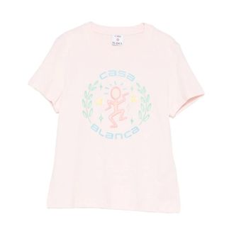 Casablanca Femme, Tops, Rose, Taille: 40 FR T-Shirt en coton
