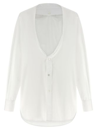 Maison Margiela Womens White Cotton Blouse