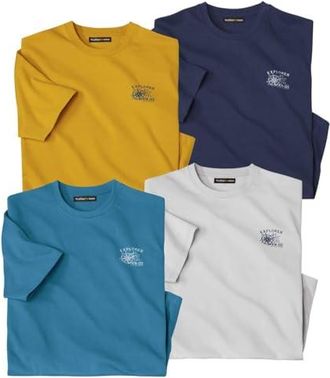 Atlasformen Lot Tee Shirt Col Rond Homme - T-Shirts à Manches Courtes - Disponible en Grandes Tailles du M au 5XL