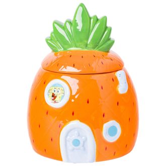 Silver Buffalo Spongebob Schwammkopf Ananashaus 3D geformte Keramik Cookie Snack Süßigkeiten Glas (klein)