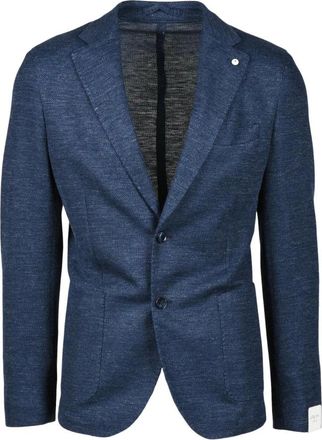 L.B.M. 1911 L.b.m. 1911, Homme, Vestes, Bleu, Taille: M Veste Lin Coton