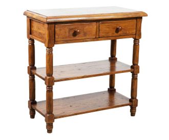 Biscottini International Konsolentisch Holz 80x38x80 cm Made in Italy | Konsolentisch Vintage | Konsolentisch schmal