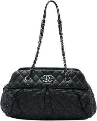 Chanel Sac bowling matelass&eacute; chic doccasion - Femme - Pre-owned - Noir - Taille: ONE Size