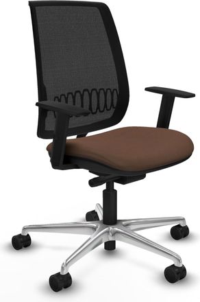 Piqueras y Crespo Telearbeitsessel Alares mit 1D-Armen, h&ouml;henverstellbare Lendenwirbelst&uuml;tze, ausgestattet mit Synchron-/Translack und eingespritztem Schaum. Mit Rollen