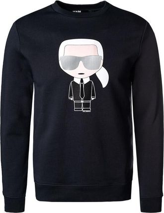 Karl Lagerfeld Herren Sweatshirt blau Baumwolle Logo und Motiv