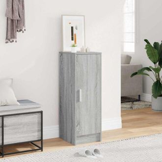 vidaXL Schuhregal Grau Sonoma 32x35x92 cm Holzwerkstoff - Vidaxl