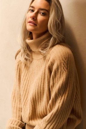 YaYa Sweatjacke Pullover mit Zopfmusterdetail