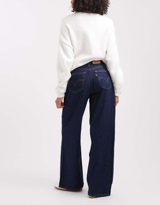 Levi's jean baggy cintr&eacute; en denim d&eacute;lav&eacute; fonc&eacute;-Bleu marine
