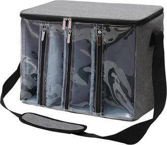 Generic Tragbare DIY Stricknadeln Aufbewahrungsbeutel Haken Organizer Halter Garn Faden Tote for Zuhause N&auml;hen Handarbeiten Handtaschen(Grey)