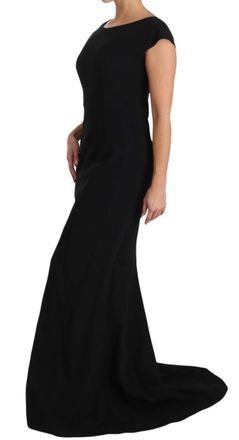 Dolce & Gabbana Stretch Fit Flare Maxi Dress - Black