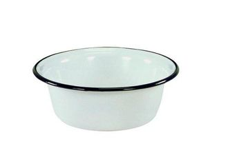 Kr&uuml;ger Kr&uuml;ger Karl 3-teiliges Sch&uuml;sselset Emaille, 3 Waschsch&uuml;sseln mit 20, 24 und 28 cm Durchmesser, Wei&szlig;