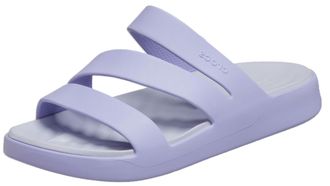 Crocs Getaway Plateau-Riemchensandalen, violett, 34/35 EU