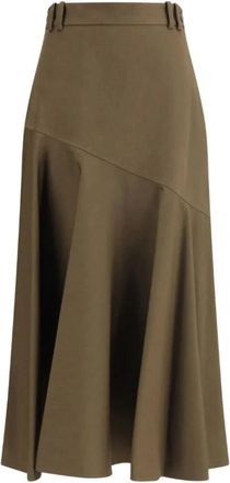 P.A.R.O.S.H. P.a.r.o.s.h., Femme, Jupes, Brun, Taille: 36 FR Asymmetric Midi Skirt