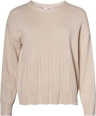 Lind Femme, Pulls, Beige, Taille: 46 FR Maille ras du cou