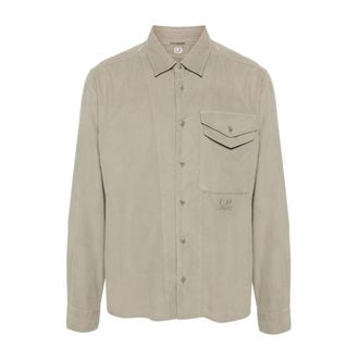 C.P. Company C.p. Company, Homme, Chemises, Beige, Taille: L Chemise brod&eacute;e avec logo