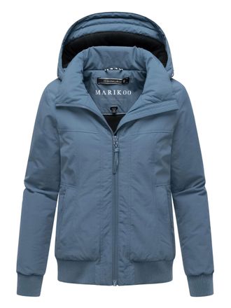 Marikoo Damen Winterjacke Mooni 16 im sportlichen Bomber-Stil mit Kapuze