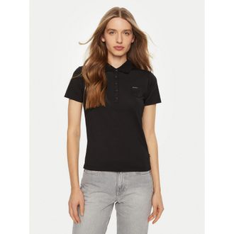 Guess Poloshirt W5RP4 7KARS2 Schwarz Regular Fit