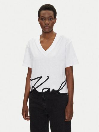 Karl Lagerfeld T-Shirt A2W17104 Weiß Relaxed Fit