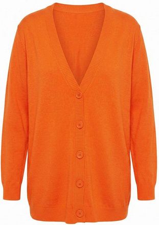 Miamoda Strickjacke Long-Strickjacke Regular Fit V-Ausschnitt