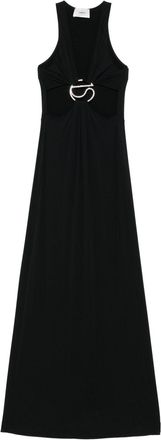 Coperni Cut-Out-Maxikleid mit C-Logo - Schwarz