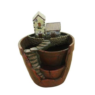 Yardwe Blumenset Kreativer Blumentopf Aus Kunstharz F&uuml;r Zuhause Mit Landschaftsblumentopf Pflanzentopf Blumenhalter H&auml;ngender Gartentopf Kunstharz-blumentopf