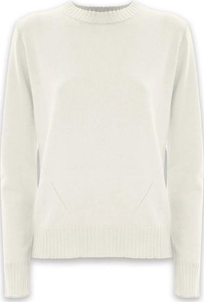 Kocca Femme, Pulls, Blanc, Taille: 42 FR Pull Chic Coupe Slim Col Rond