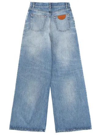 Chlo&eacute; 100% Cotton Wide Leg Jeans - Blue